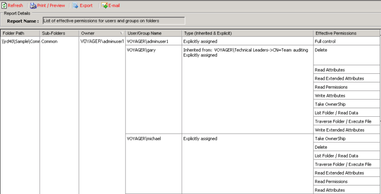 Understanding NTFS Permissions – How to report Effective Permissions on Files and folders?