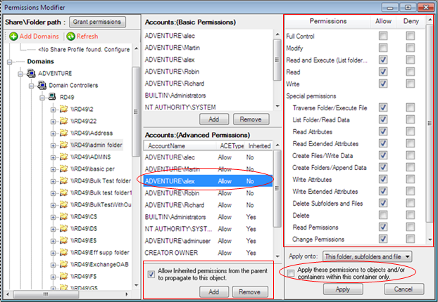 Manage NTFS Permissions – Grant, Revoke, Modify Permissions on Shares ... Manage NTFS Permissions – Grant, Revoke, Modify Permissions on Shares ...