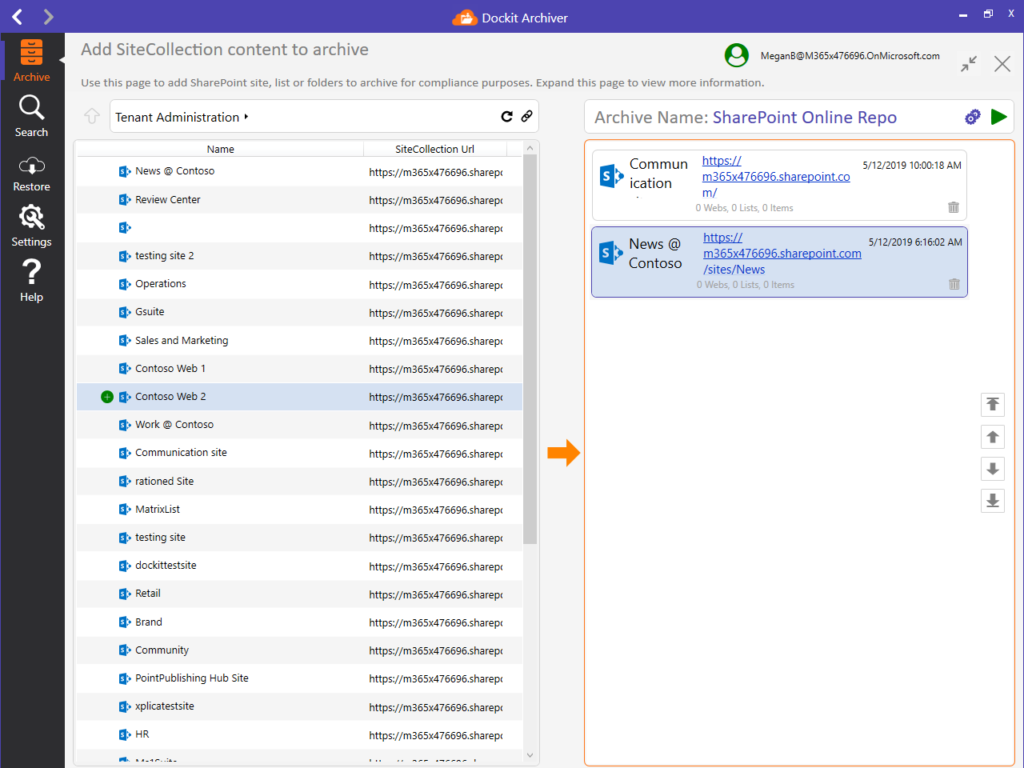 Features of Vyapin’s Dockit Archiver for SharePoint & Office 365